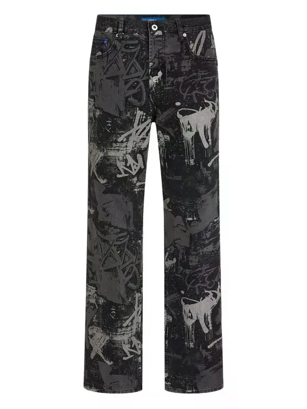 Karl Lagerfeld Five-pocket Jeans With Graphic Print