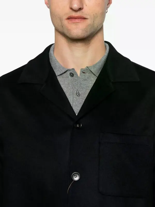 Canali Patch-pocket Button-down Jacket - Black