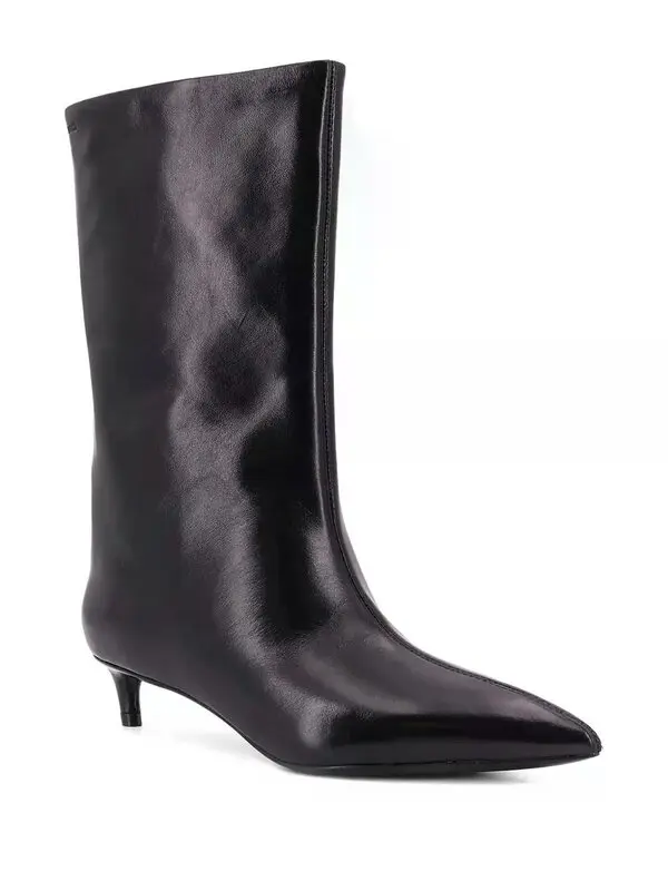 BOSS 35mm Pointed-toe Leather Boots