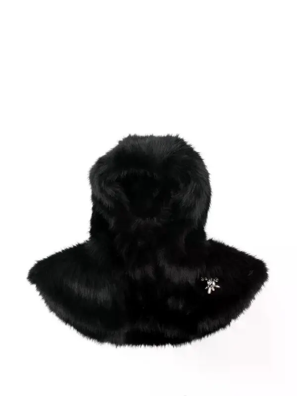 Simone Rocha Faux-fur Balaclava - Black