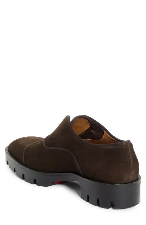 CHRISTIAN LOUBOUTIN Alpha Lion Cap-toe Slip-on - Cafe