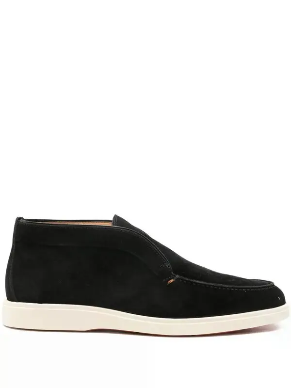 Santoni Suede Desert Boots - Black