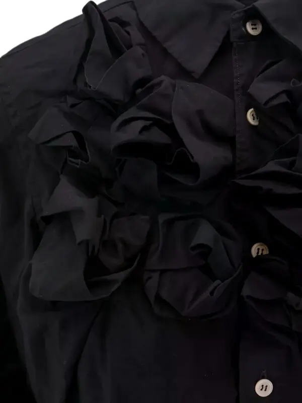 Play Comme Des Garcon Ruffled-detail Long-sleeved Shirt