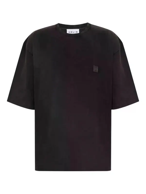 SOLID HOMME Lp-graphic T-shirt - Black