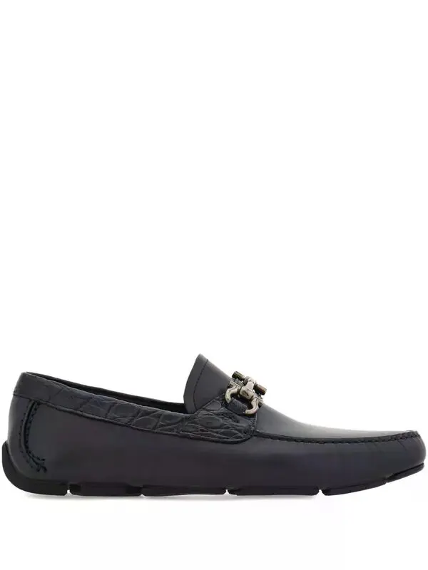 FERRAGAMO Gancini Buckle Loafers - Blue