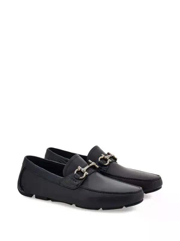 FERRAGAMO Gancini Buckle Loafers - Blue
