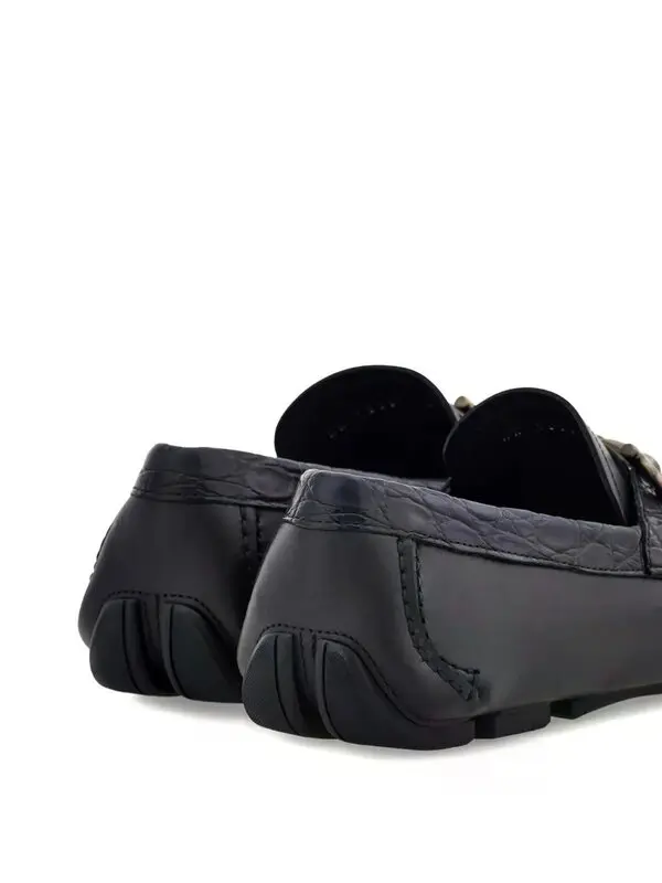 FERRAGAMO Gancini Buckle Loafers - Blue