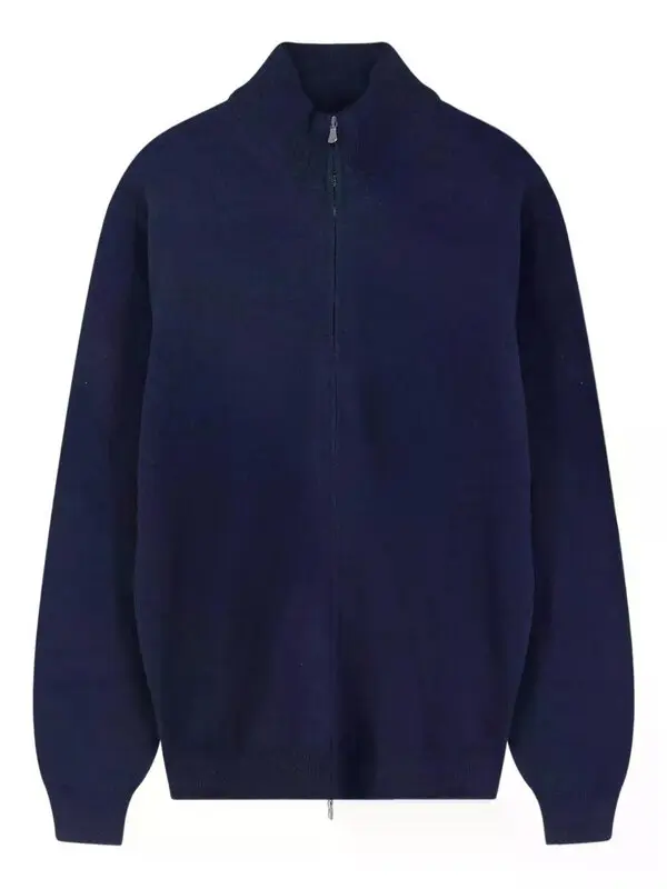 FILIPPO DE LAURENTIIS High-neck Zip-up Cardigan - Blue