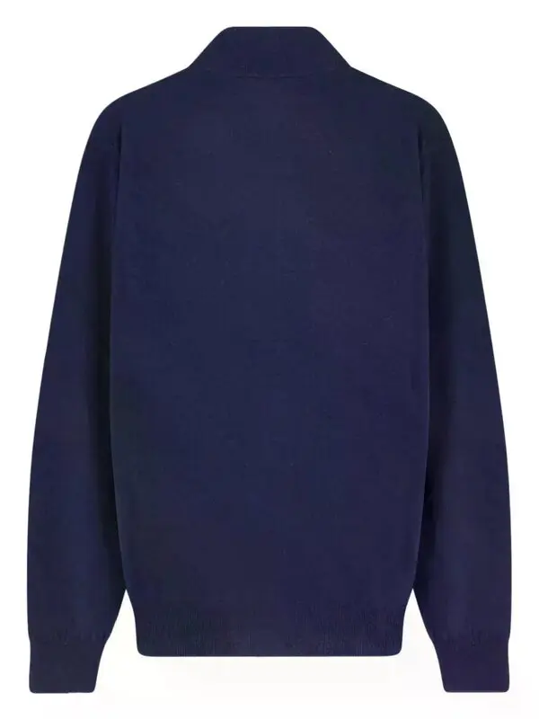 FILIPPO DE LAURENTIIS High-neck Zip-up Cardigan - Blue