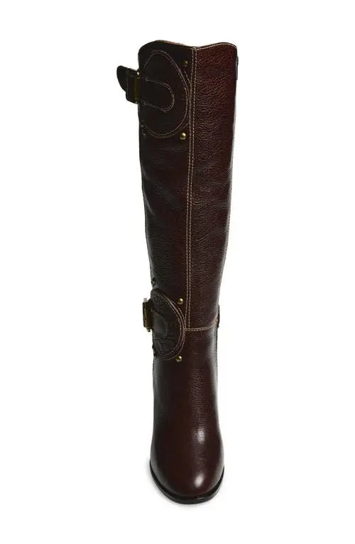 Jeffrey Campbell Chantel Knee High Boots - Brown Crinkle Bronze
