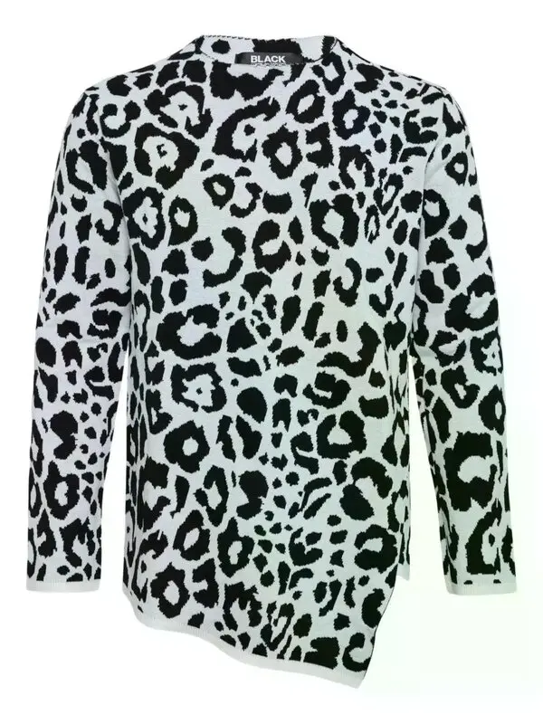 BLACK COMME DES GARÇONS Leopard-pattern Knit Sweater