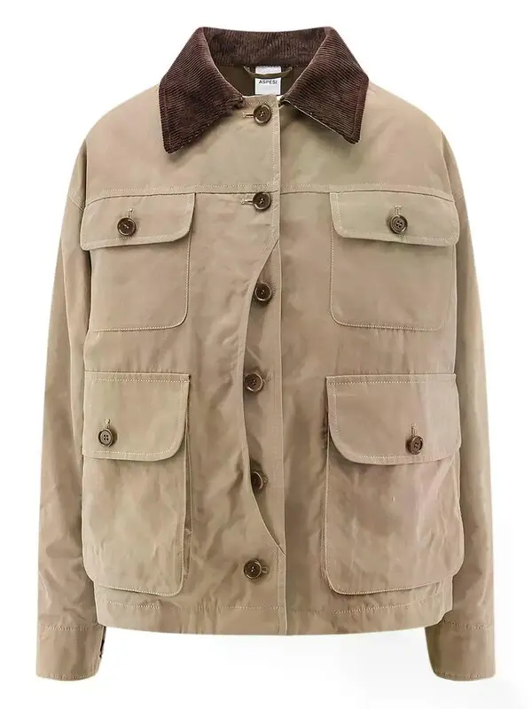 Aspesi Corduroy-collar Flap-pocket Jacket