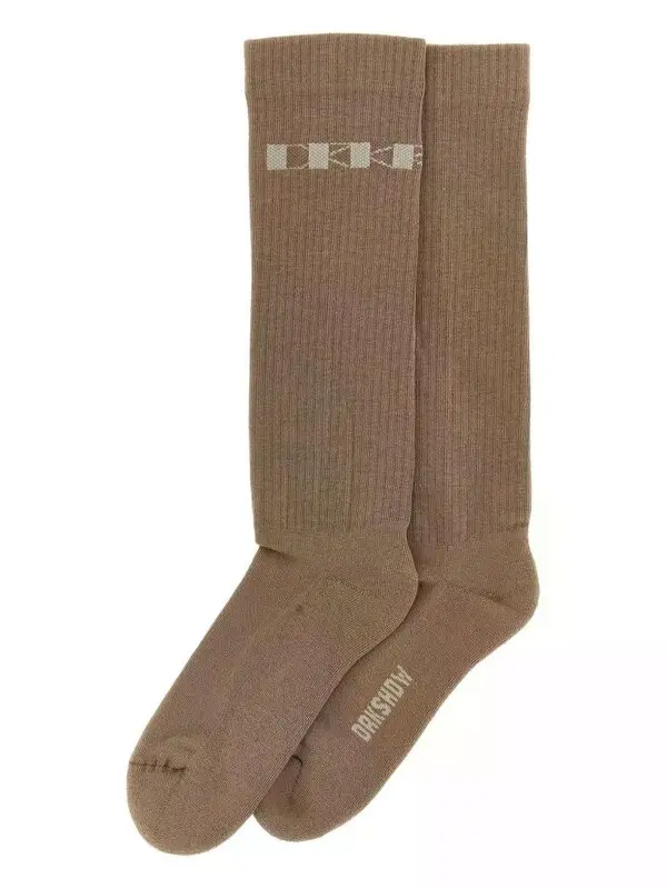 Rick Owens Jacquard Socks - Brown