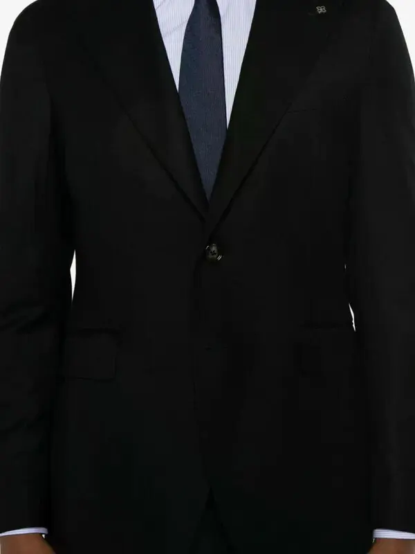 Tagliatore Button Pin-detail Blazer - Black