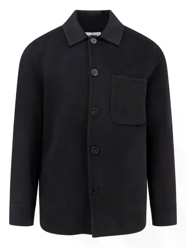 Alpha Studio Buttoned-up Wool Coat