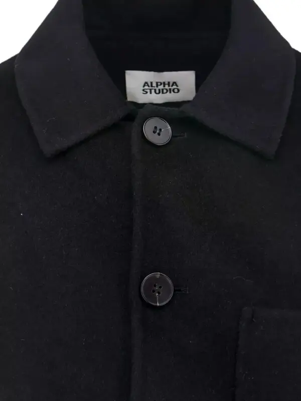 Alpha Studio Buttoned-up Wool Coat