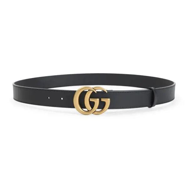 Gucci Calf Skin Leather Belt - Black