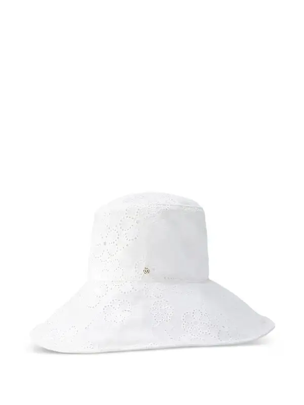 MAISON MICHEL Isabella Floral Hat - White