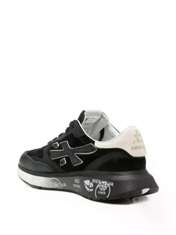 Premiata Logo Patch Sneakers - Black