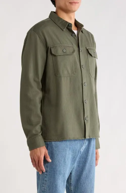 BILLABONG Fort Garage Stripe Cotton Herringbone Button-up Shirt