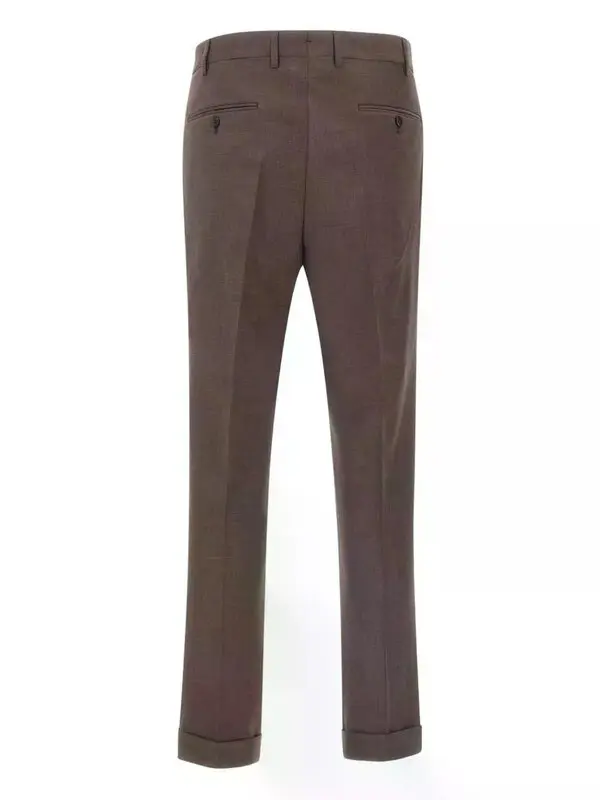 DEVORE INCIPIT Pleated-front Trousers - Brown