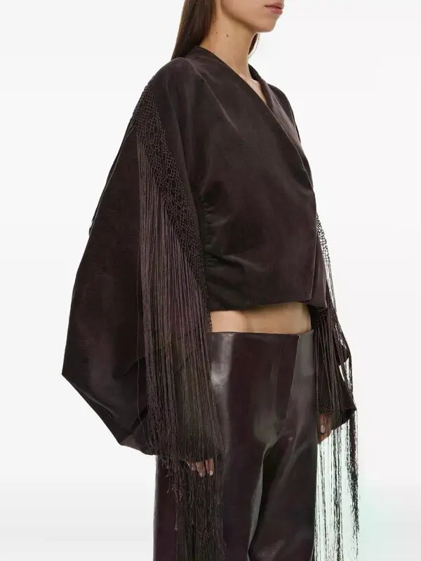 Christopher Esber Corduroy Cocoon Fringed Jacket
