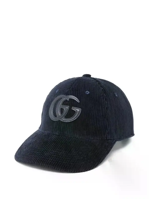 Gucci Double G Corduroy Cap - Blue