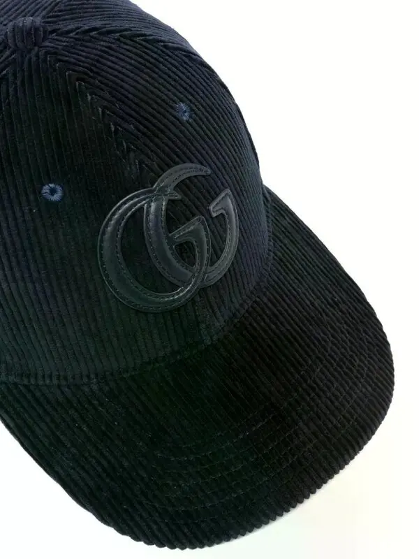 Gucci Double G Corduroy Cap - Blue