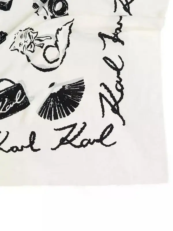 Karl Lagerfeld Signature Graphic-print Scarf