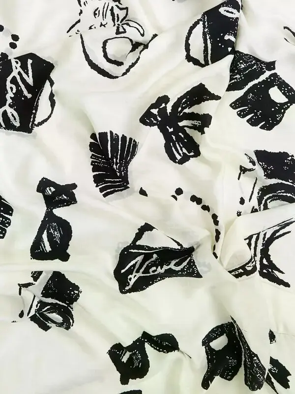 Karl Lagerfeld Signature Graphic-print Scarf