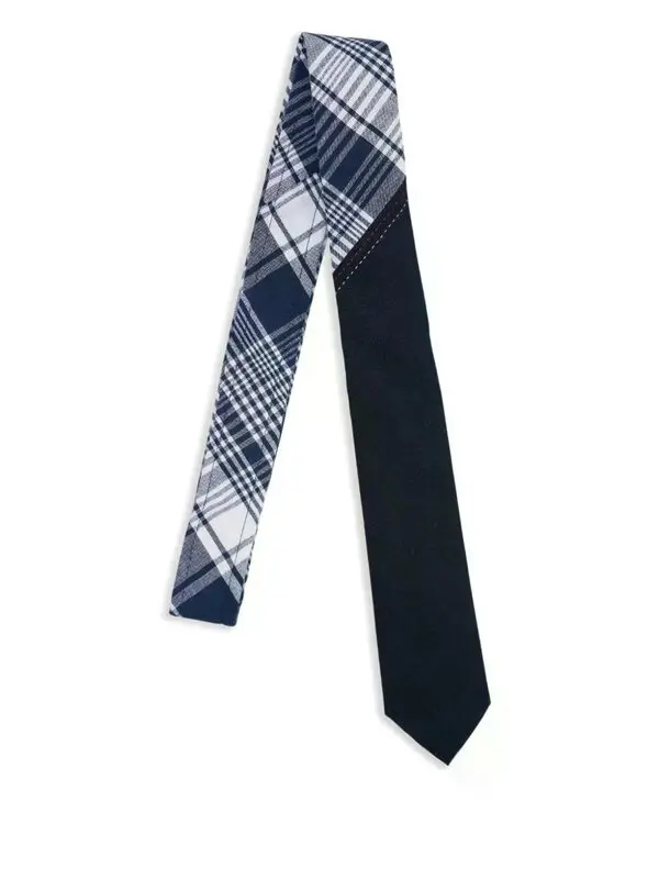Thom Browne Rwb Chain Stitch Tie - Blue