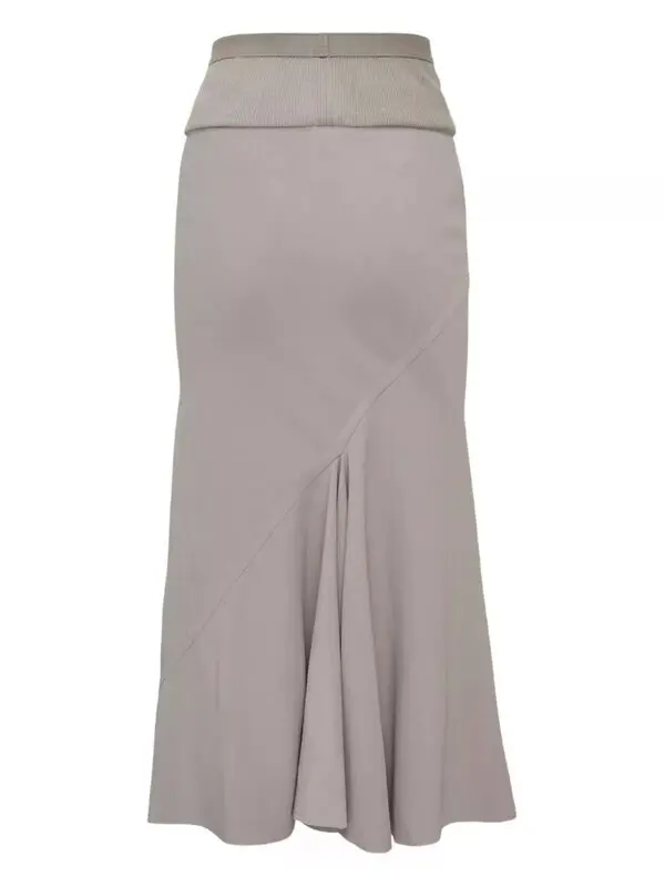 Rick Owens Calf Bias Midi Skirt - Grey