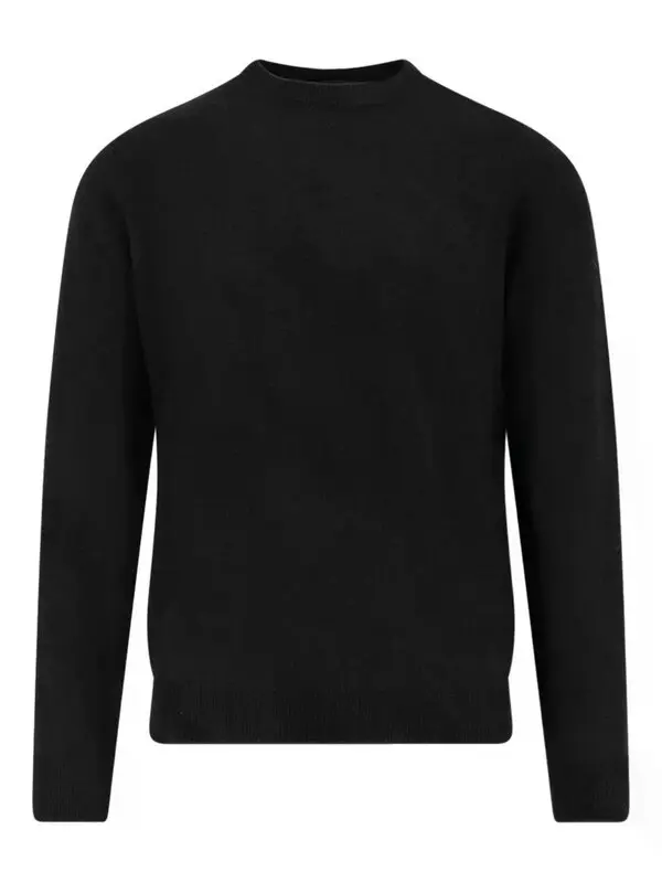 FILIPPO DE LAURENTIIS Crew-neck Wool-cashmere Blend Sweater - Black