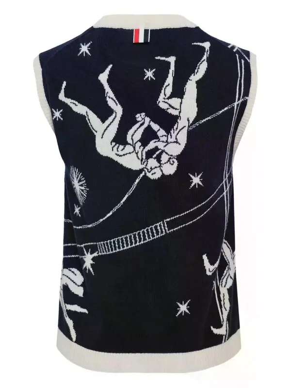 Thom Browne Sleeveless Graphic Vest