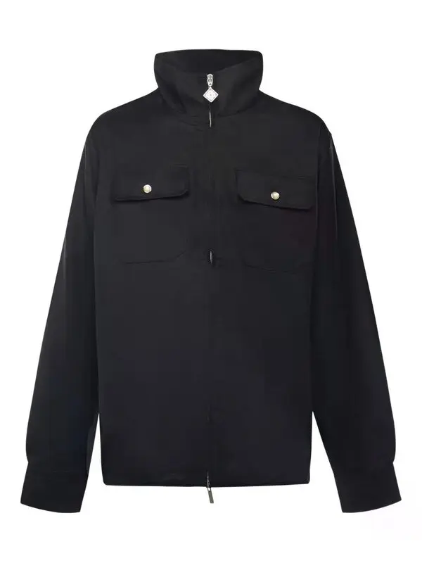 Casablanca Pocket Zip-up Shirt Jacket - Black