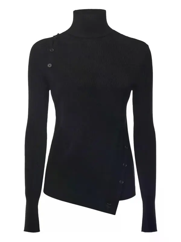 COURREGES Button-embellished Turtleneck Sweater