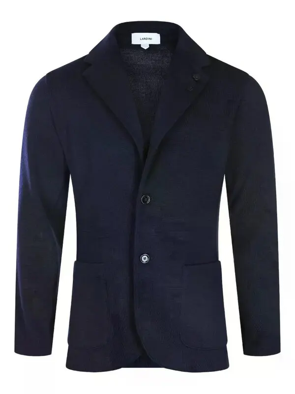 LARDINI Two-button Patch-pocket Wool Blazer