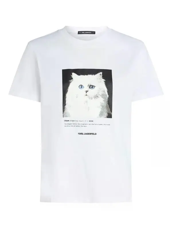 Karl Lagerfeld Portrait-print T-shirt - White