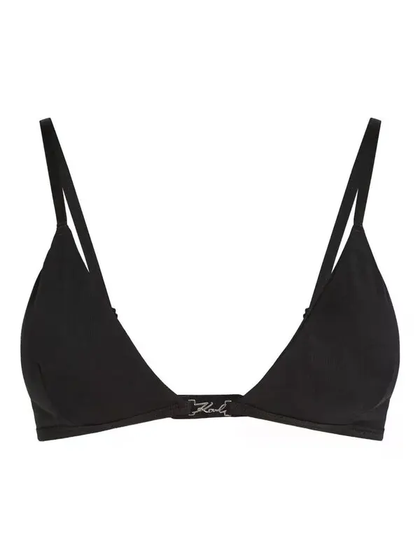 Karl Lagerfeld Triangle Bralette - Black