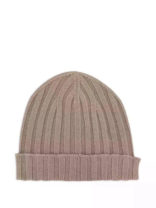 FILIPPO DE LAURENTIIS Ribbed-knit Hat - Neutrals