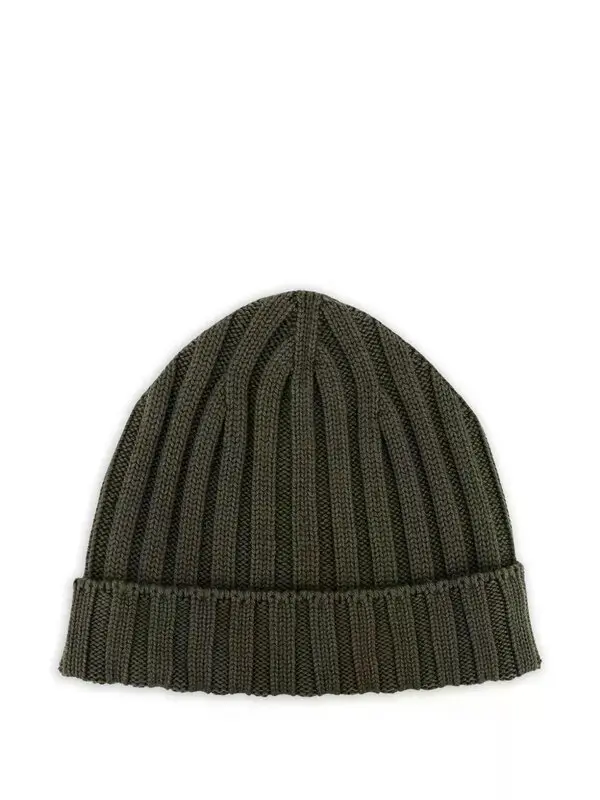 FILIPPO DE LAURENTIIS Merino Wool Ribbed Beanie - Grey
