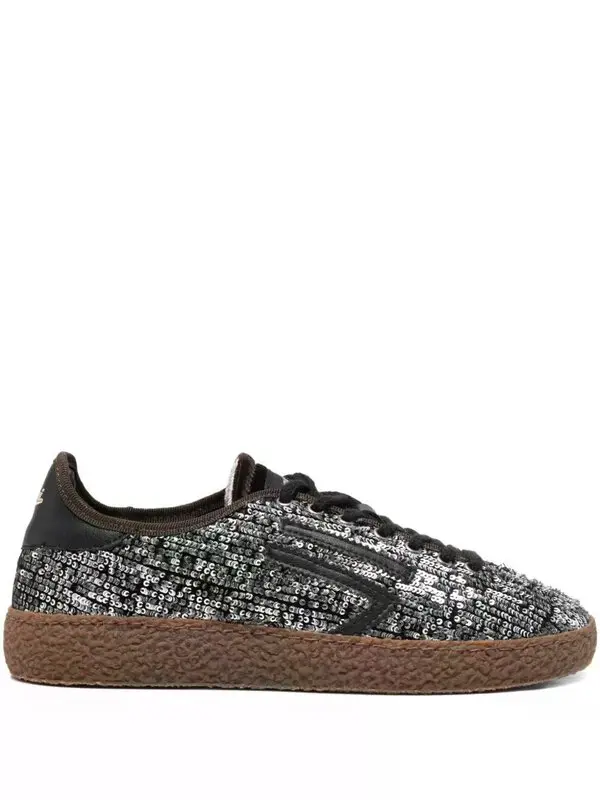 PURAAI Sequin Lace-up Shoes