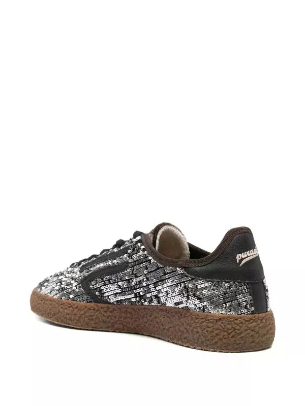 PURAAI Sequin Lace-up Shoes