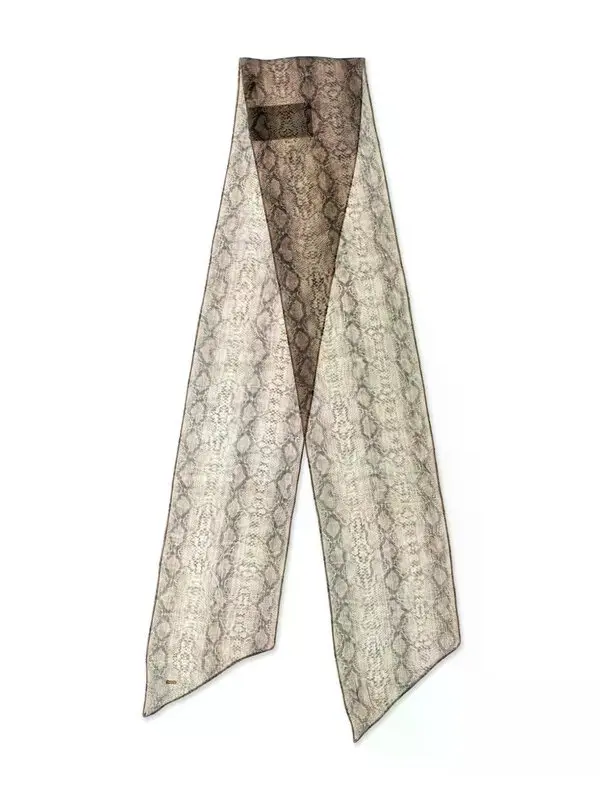 Saint Laurent Snake-print Silk Scarf