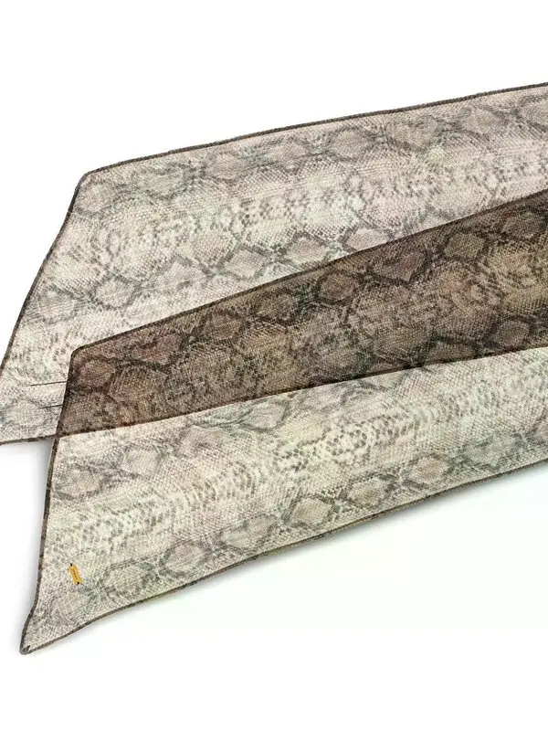 Saint Laurent Snake-print Silk Scarf