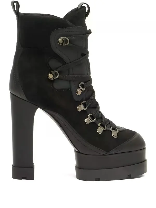 Casadei 120mm Platform Lace-up Boots