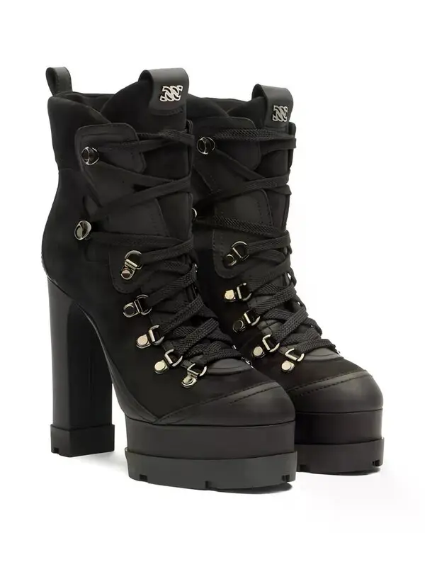 Casadei 120mm Platform Lace-up Boots