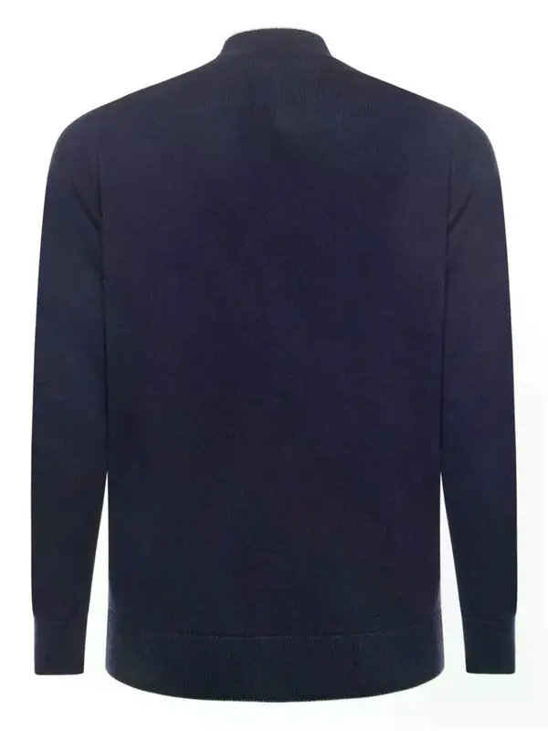 Eleventy Ribbed Knit Turtleneck Sweater - Blue