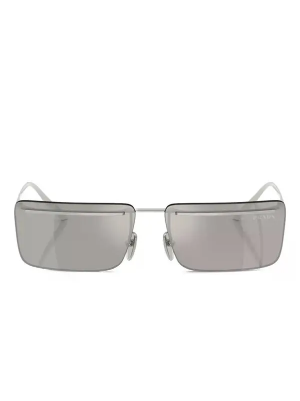 Prada Rectangle-frame Sunglasses - Silver