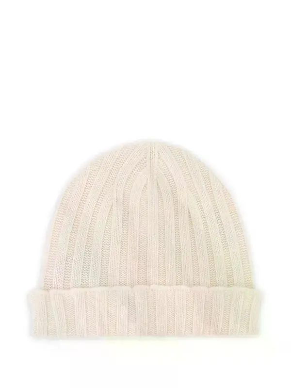 FILIPPO DE LAURENTIIS Cashmere Ribbed Beanie - Neutrals